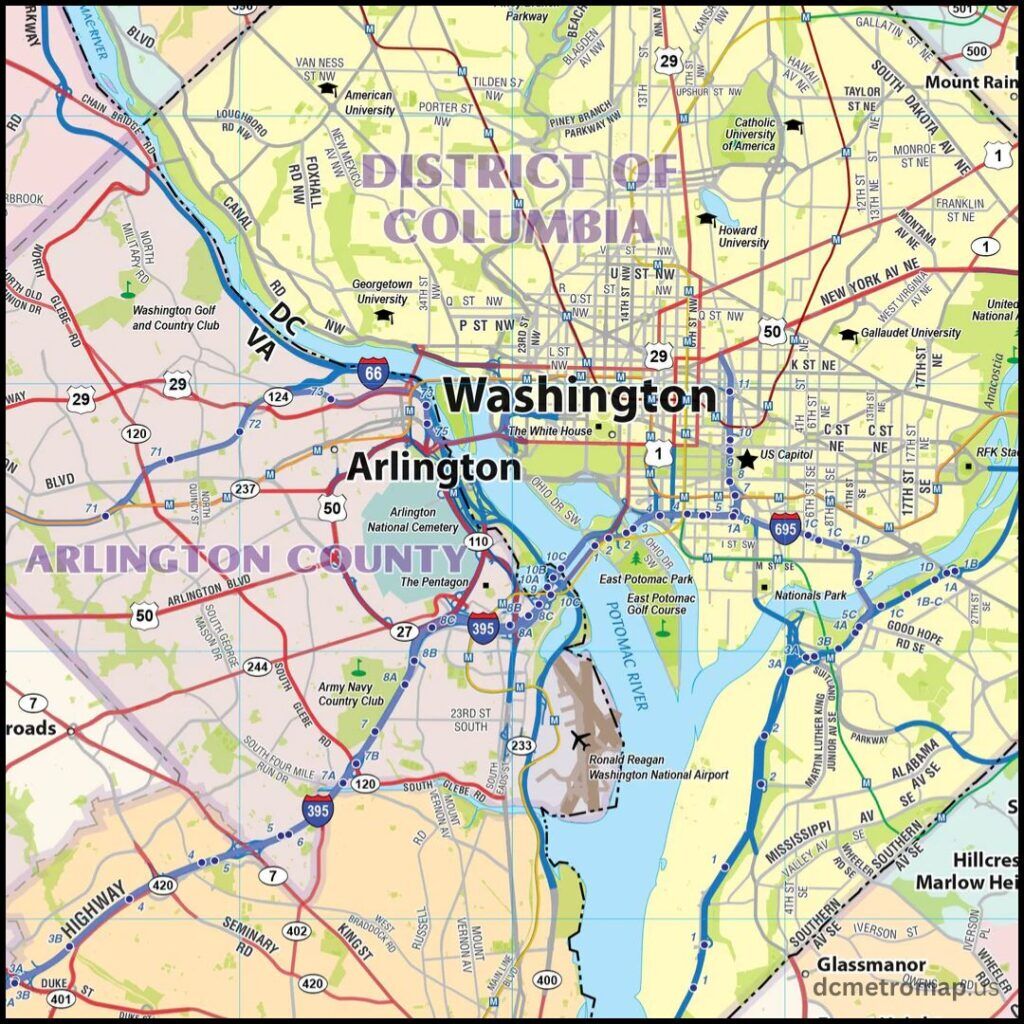 DC Metro Area: Codes, Station, Population, Map, Colleges