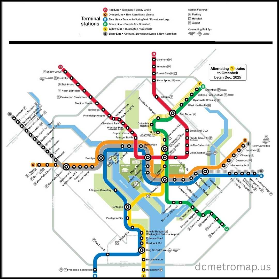 DC Metro Stops: Map, Lines, Nearby Hotels